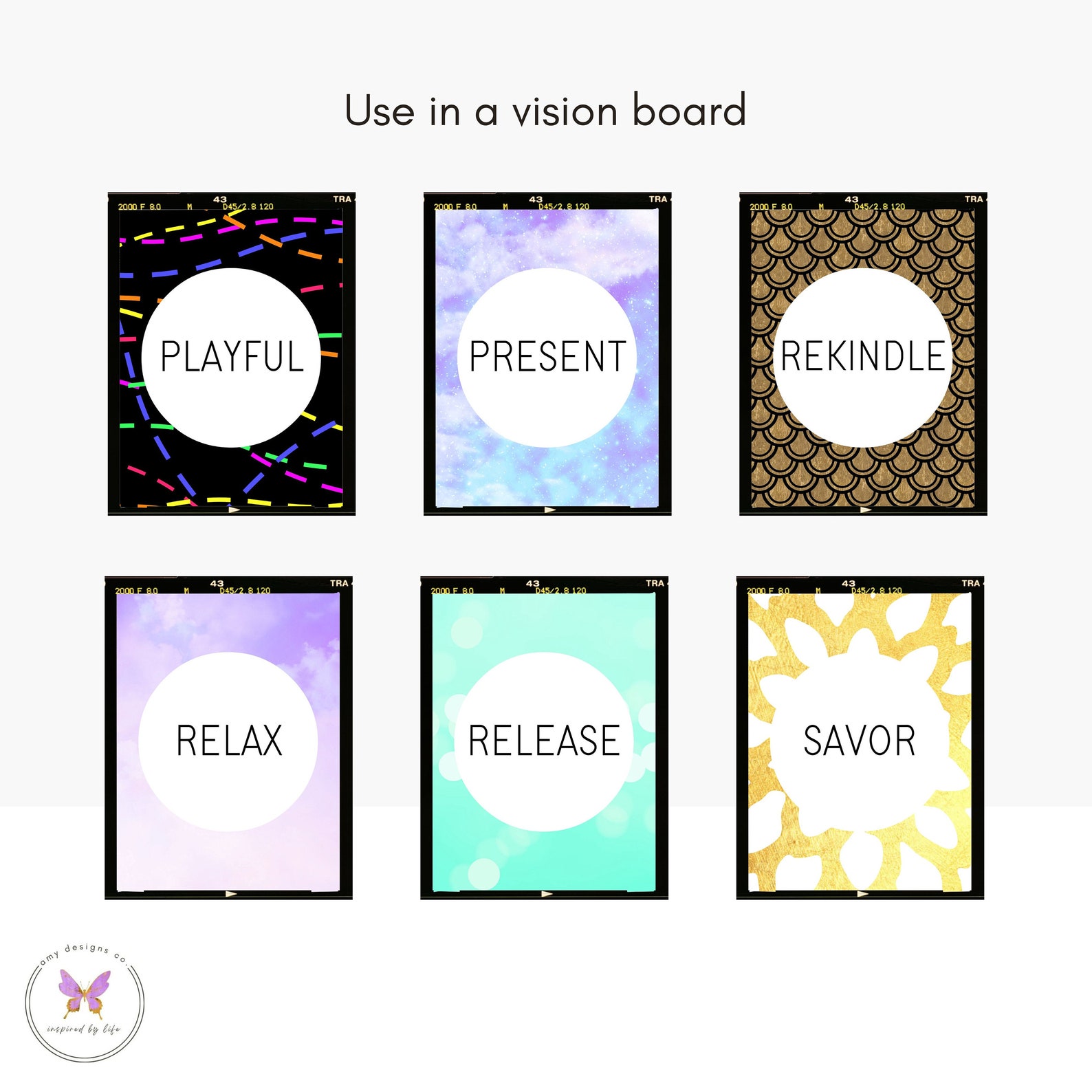 One Word Gallery Wall Art Bundle, Set of 40 Prints, Printable Home ...