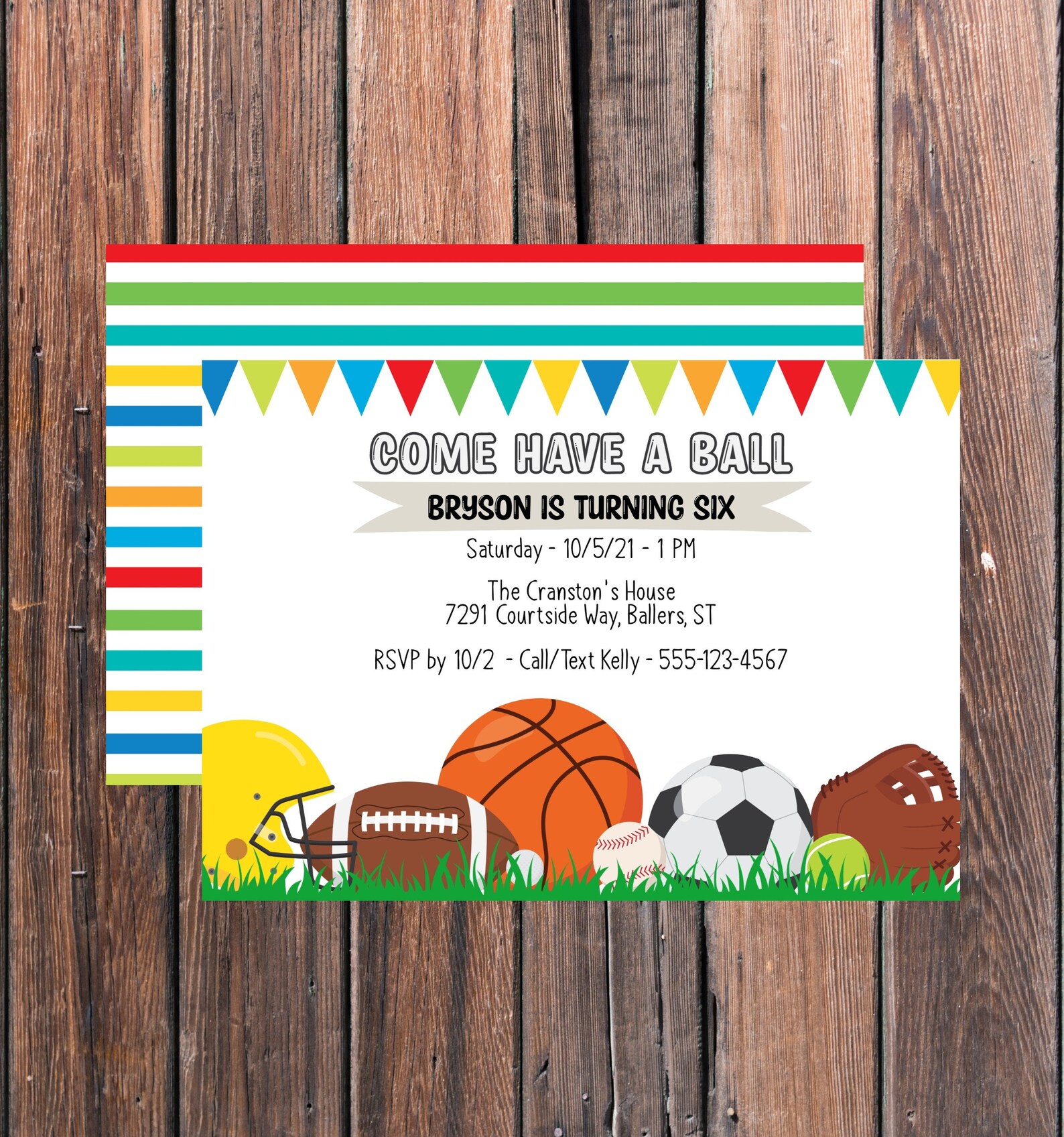 Sports Invitation, Athlete Birthday, Sports Party Invite, Teen Birthday ...