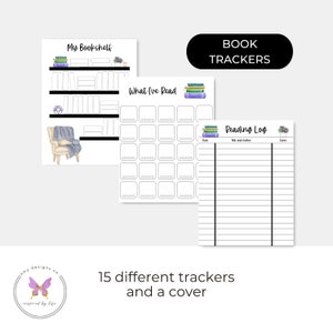 Book Tracker Printable Bundle, Book Reading Planner, Reading Log, Book ...