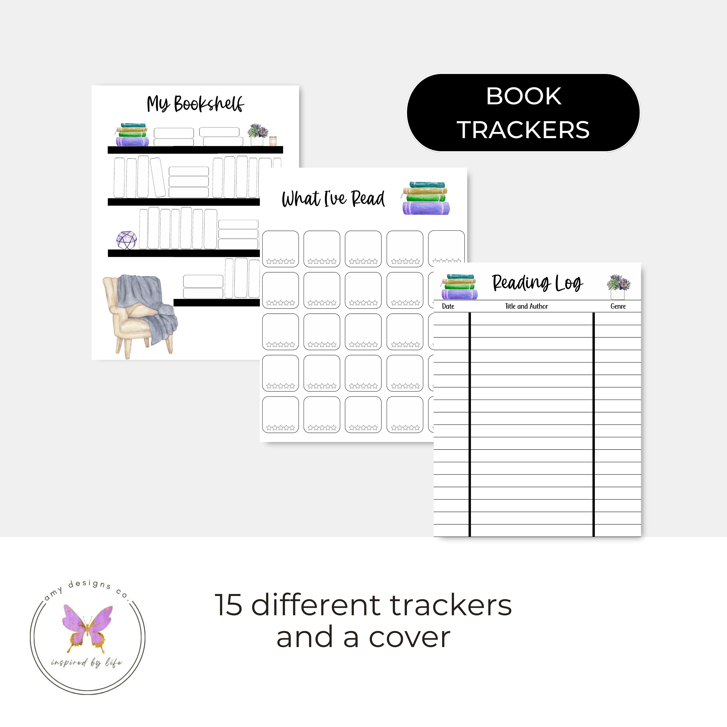 Book Tracker Printable Bundle, Book Reading Planner, Reading Log, Book ...
