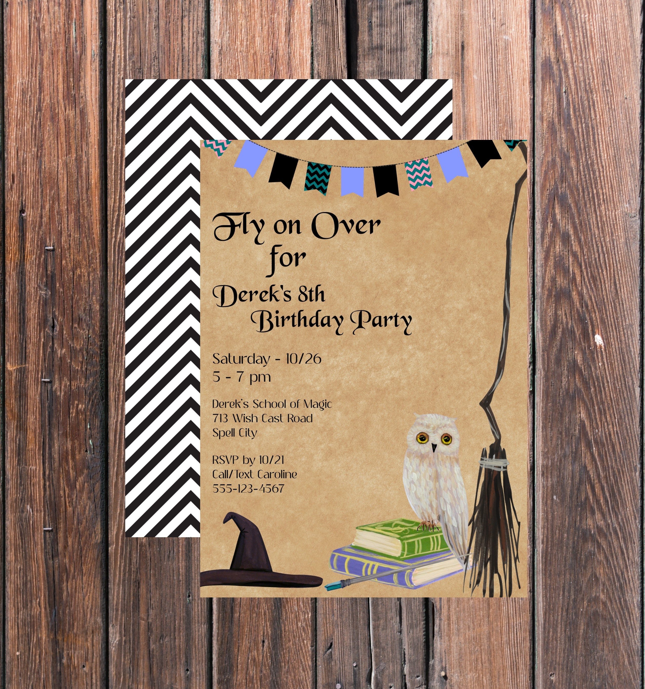 Wizard Invitation, Magical Birthday, Witch and Wizard, Magical ...