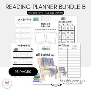 Book Tracker Printable Bundle, Book Reading Planner, Reading Log, Book ...