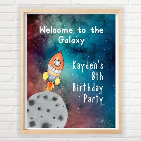 Outer Space Birthday Space Birthday Party Outer Space Sign - Etsy