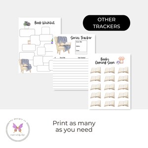 Book Tracker Printable Bundle, Book Reading Planner, Reading Log, Book ...