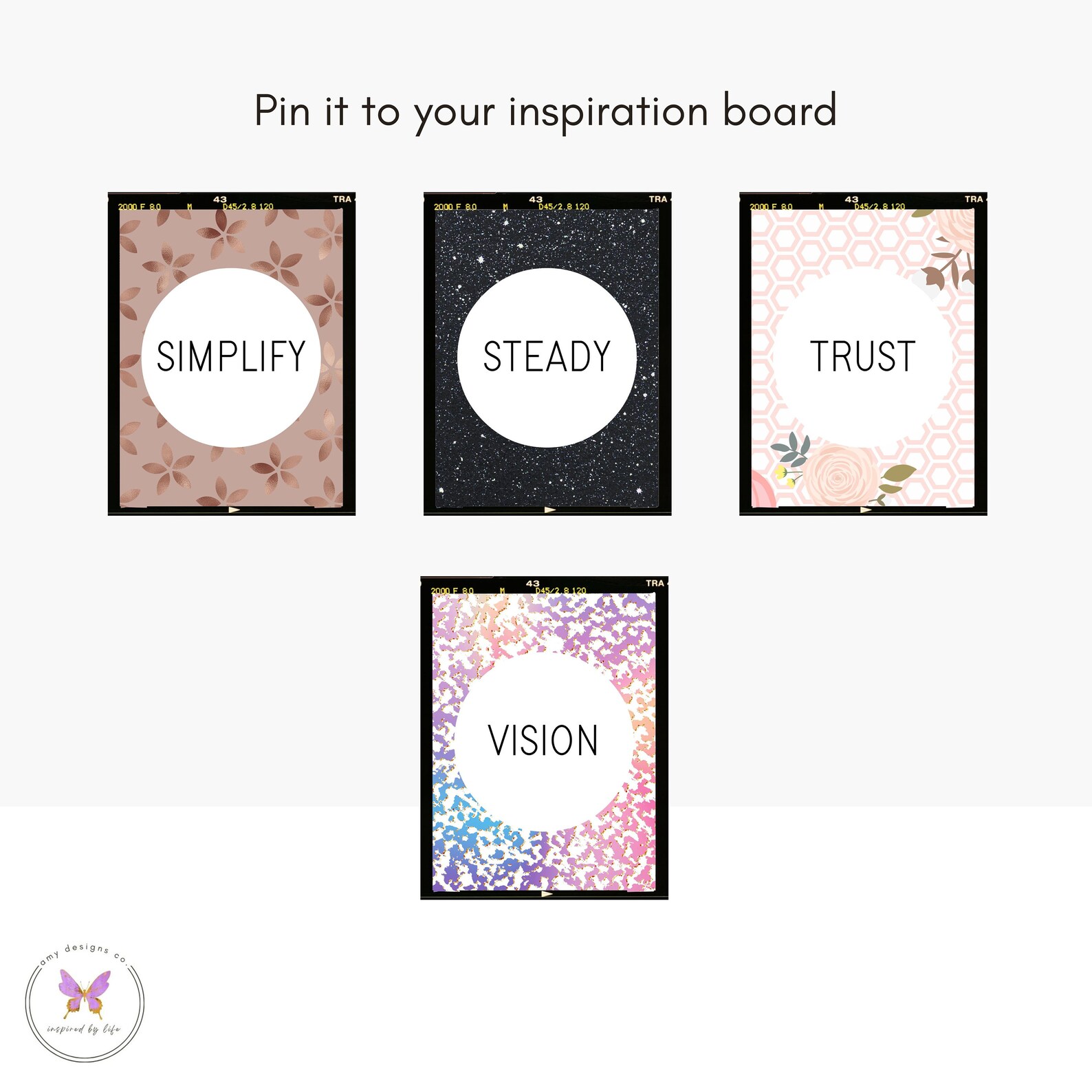 One Word Gallery Wall Art Bundle, Set of 40 Prints, Printable Home ...