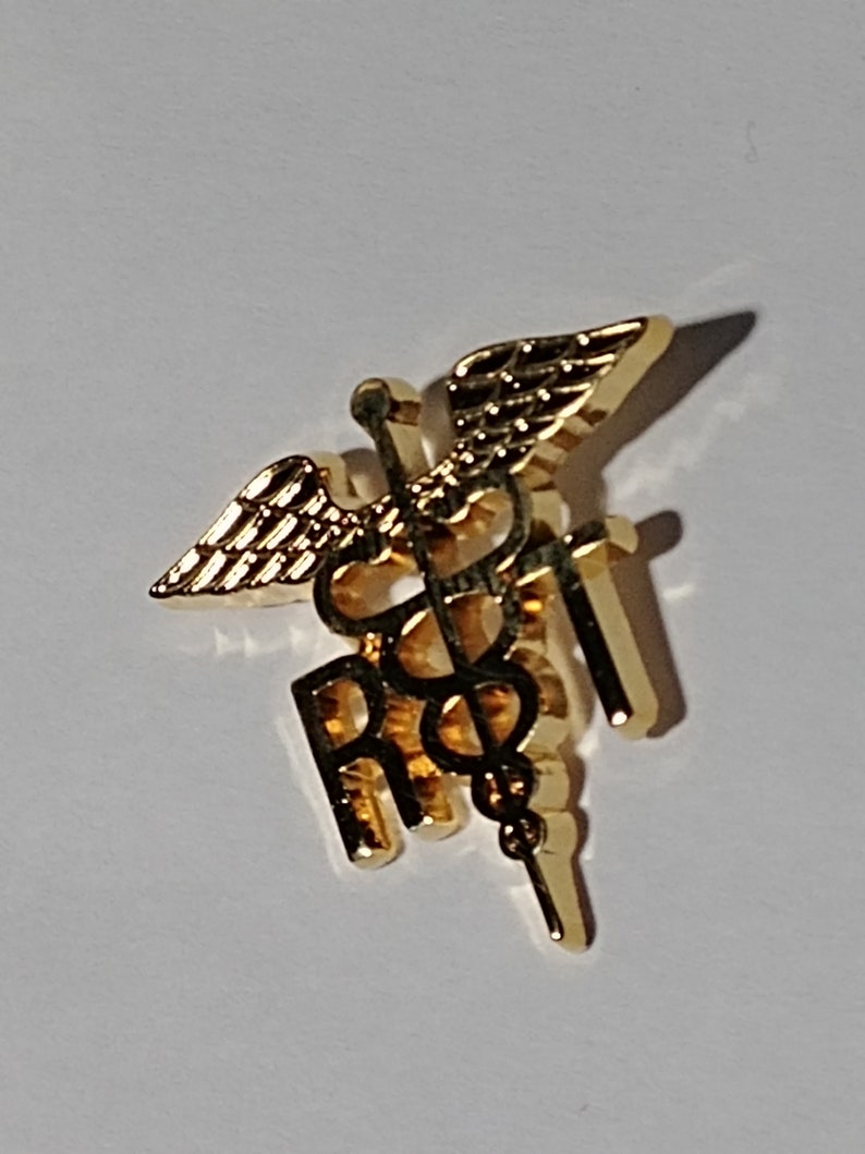 Radiology Pin - RT Caduceus Gold - Etsy