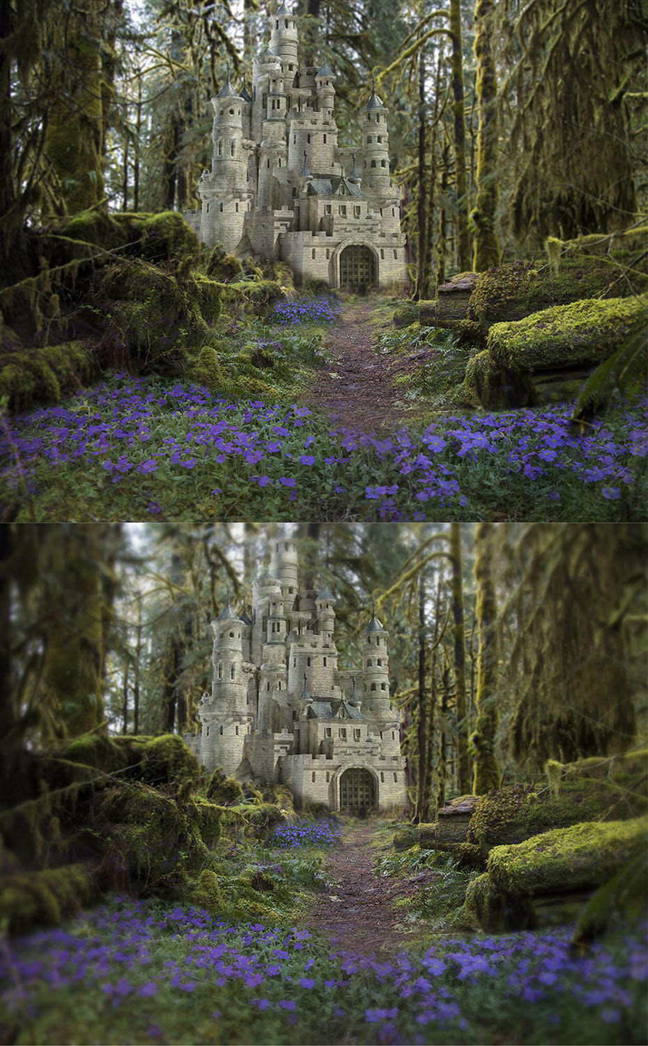 Castle Digital Background and Overlays - Etsy