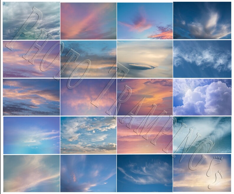 Colorful Sky Overlays - Etsy