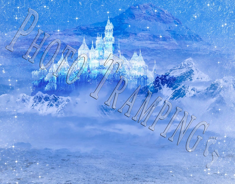 Frozen White Palace Digital Background - Etsy