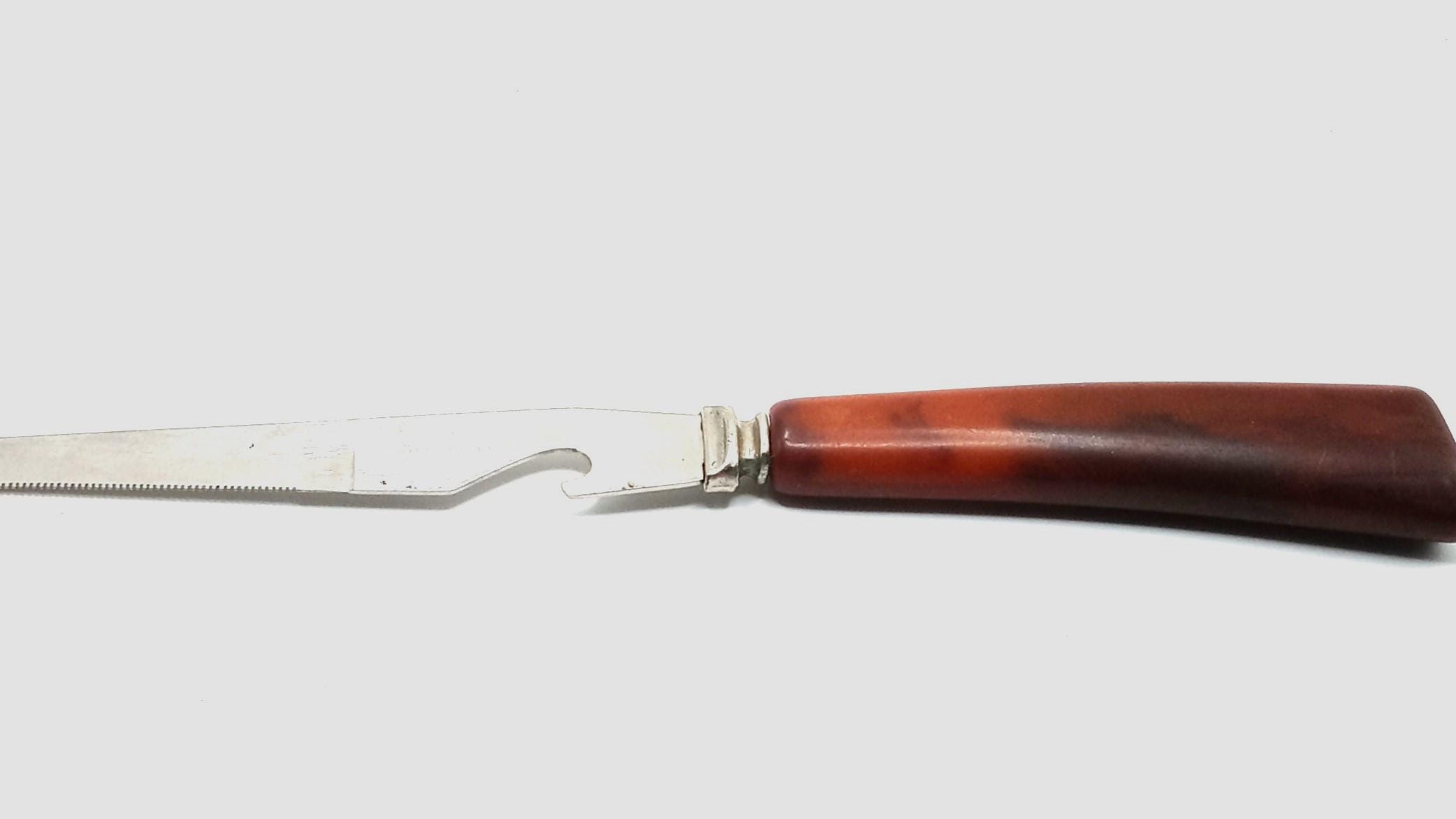 Vintage Sheffield England Cheese Knife Bakelite Handled Stainless Steel ...