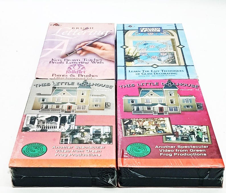 Four (4) Arts & Crafts VHS Video Tapes Vintage- 2-building Doll Houses ...