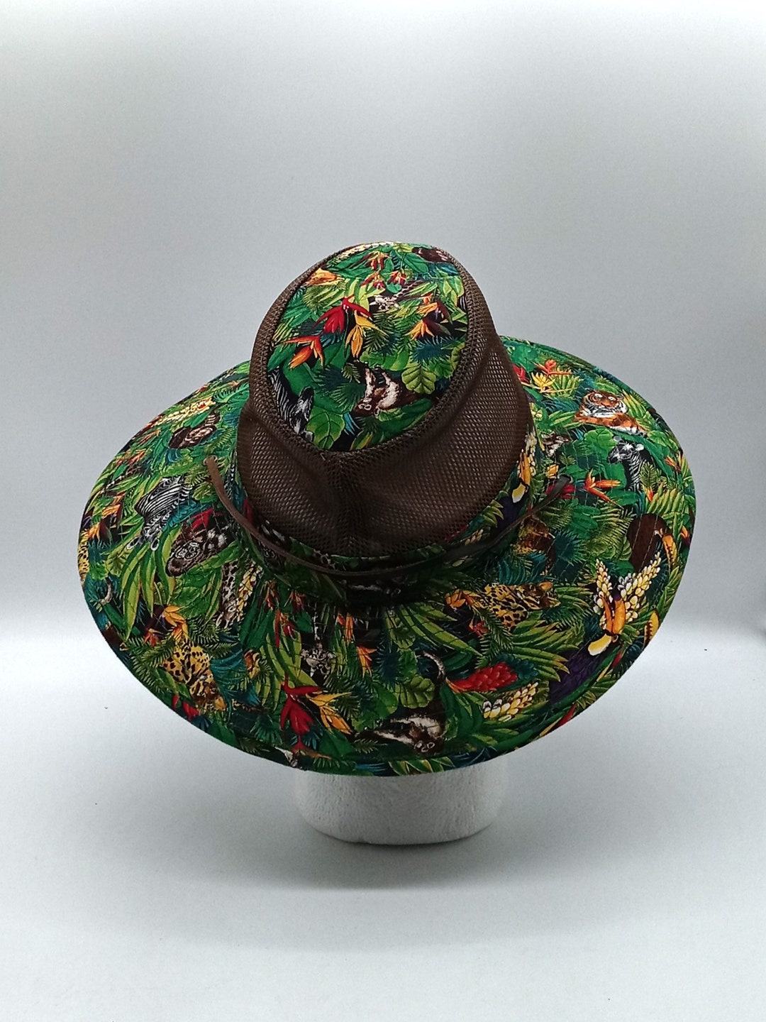Vintage RAINFOREST CAFE Souvenir Safari Bucket Ranger Hat Tropical Size ...