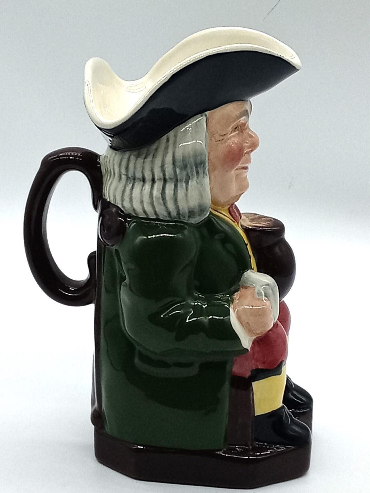 Rare Staffordshire England 8 " Toby Jug Man Frothy Pitcher Beer Sylvac ...