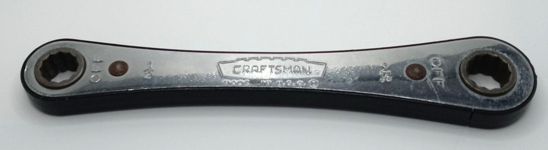Vintage Craftsman Ratcheting Box End Wrench 1/2in X 9/16in 12 Point USA ...