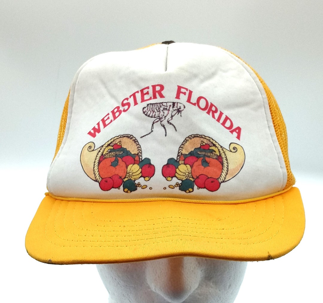 Vintage Webster Fla, Flea Market Mesh Snapback Foam Trucker Hat 5 Panel ...