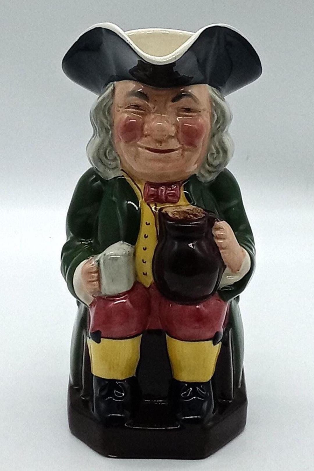 Rare Staffordshire England 8 " Toby Jug Man Frothy Pitcher Beer Sylvac ...
