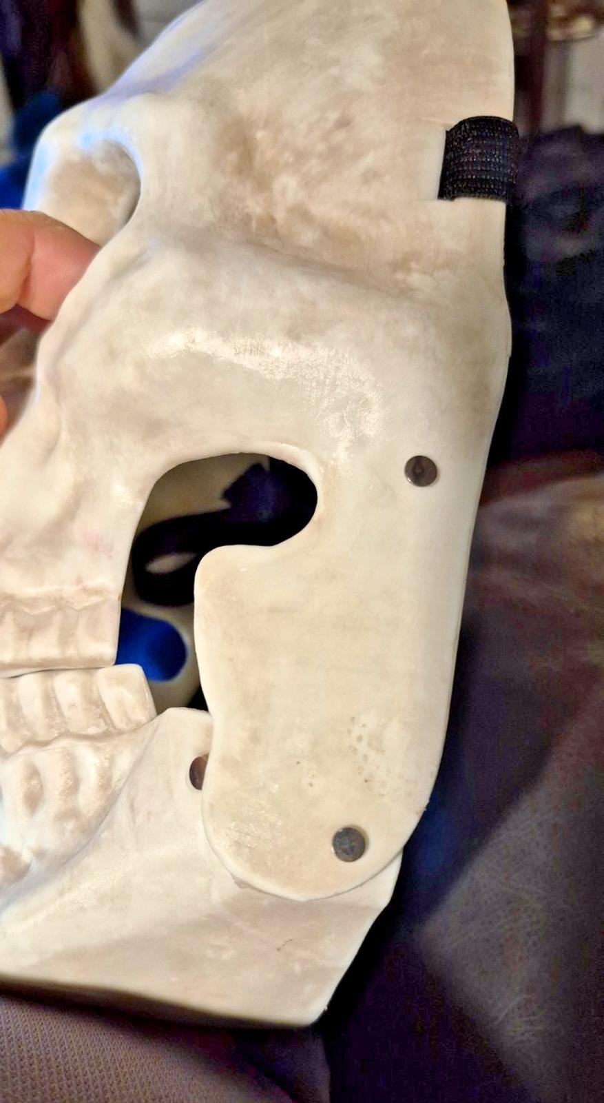 Vintage Skeleton Mask Skull Hinged Jaw Halloween Costume Party Scary ...