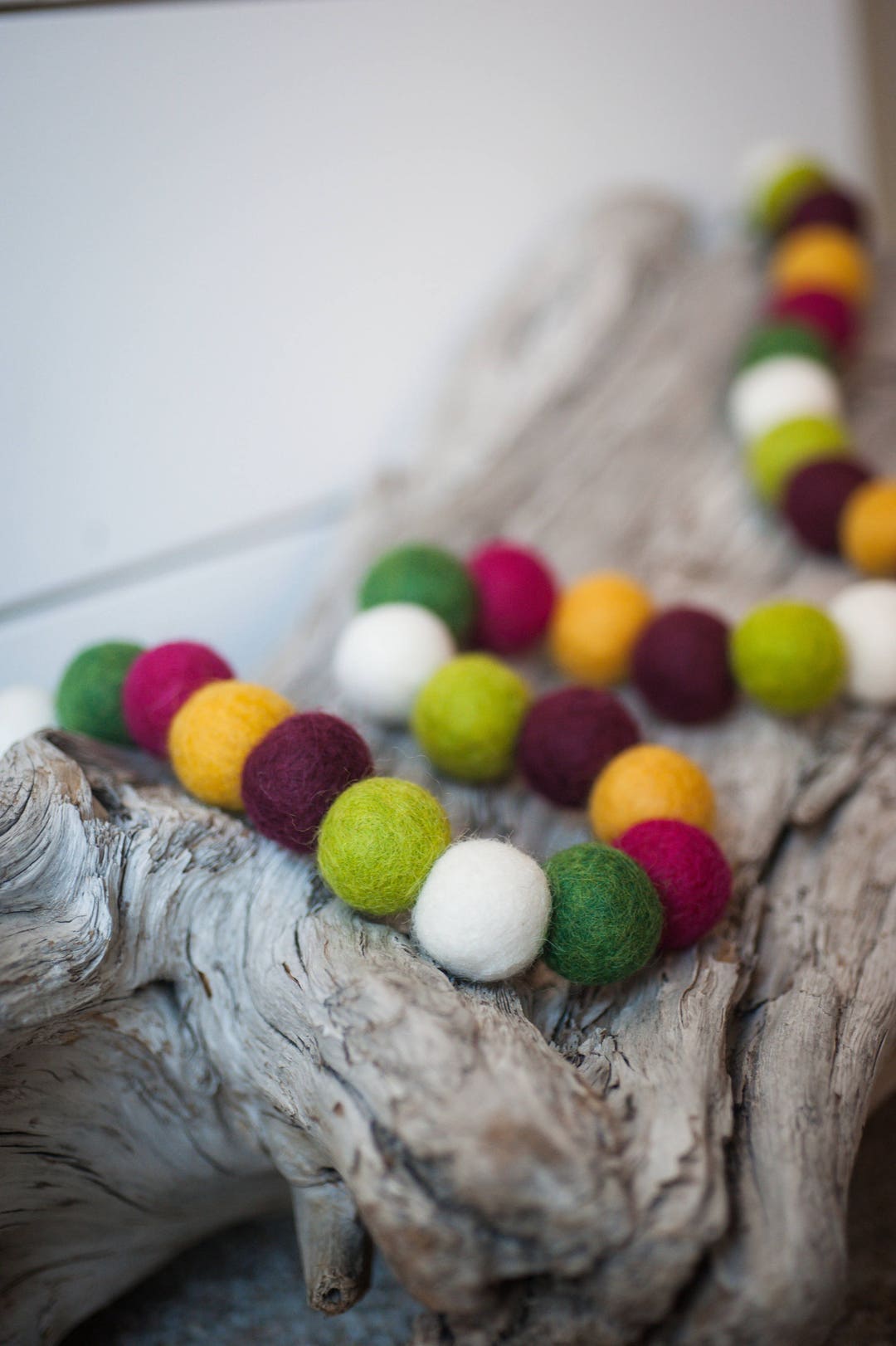 Christmas Bliss- 2cm Felt Ball Garland or Loose Pack - Pom Pom ...