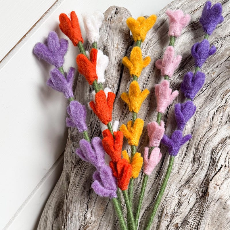 Wool Felt Flowers - Etsy