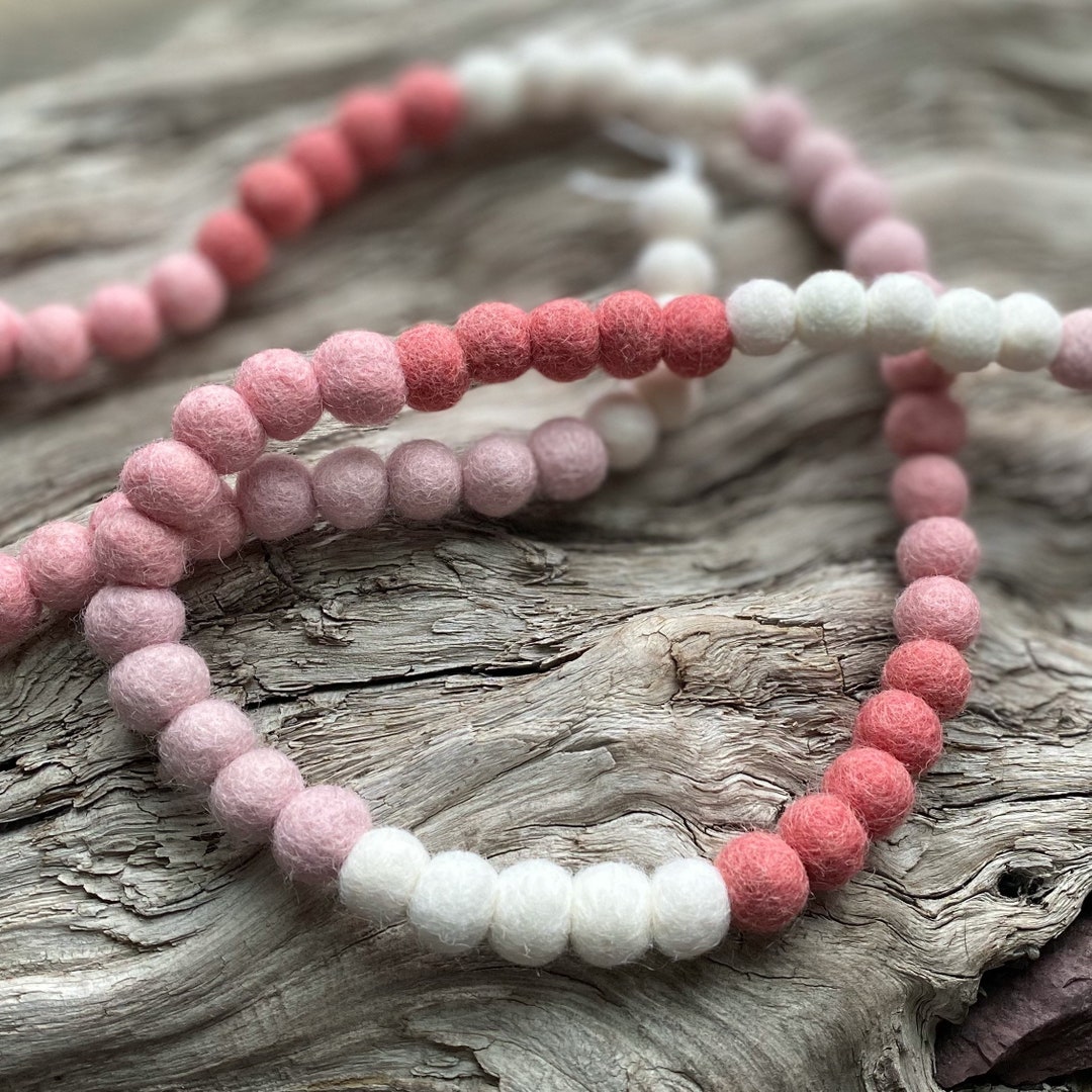 Mini Felt Ball Ombre Felt Ball Garland - Pom Pom | Bunting | 1cm Felt ...