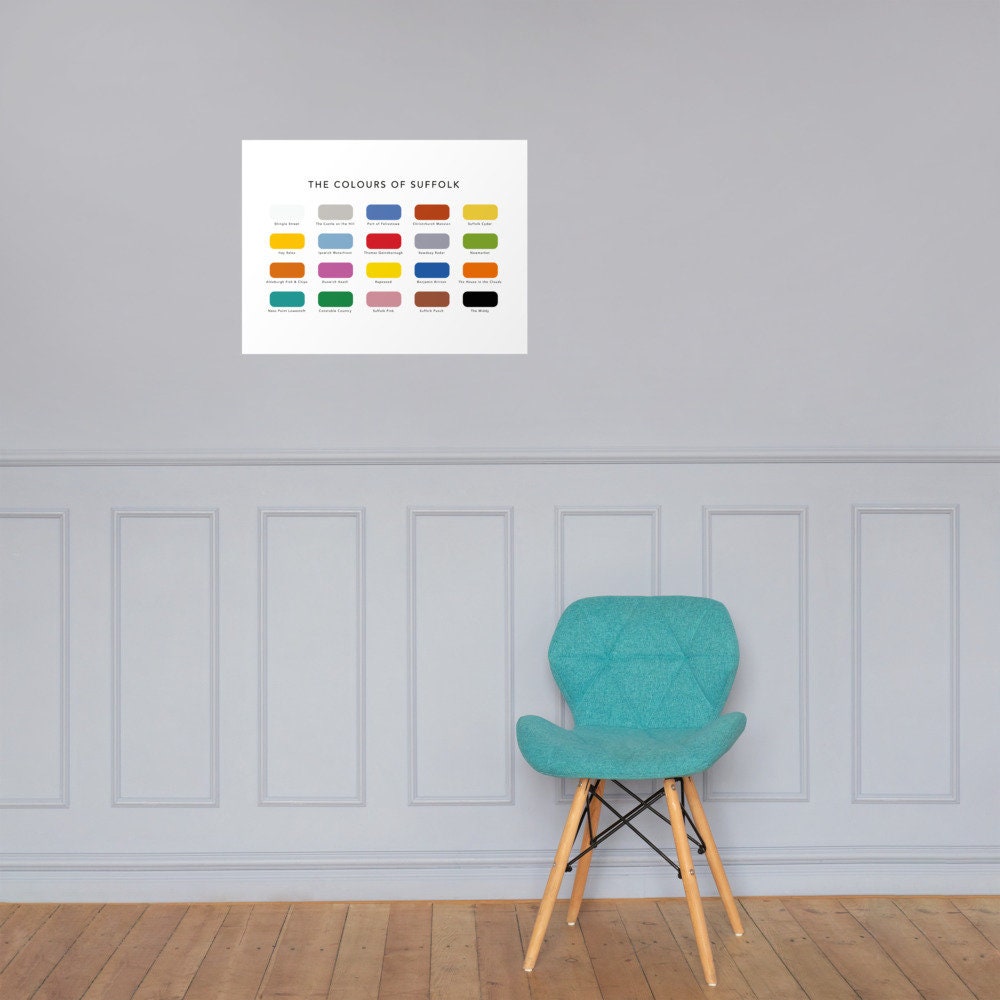 The Colours of Suffolk Print / Suffolk Paint Chart / Suffolk Home Gift ...