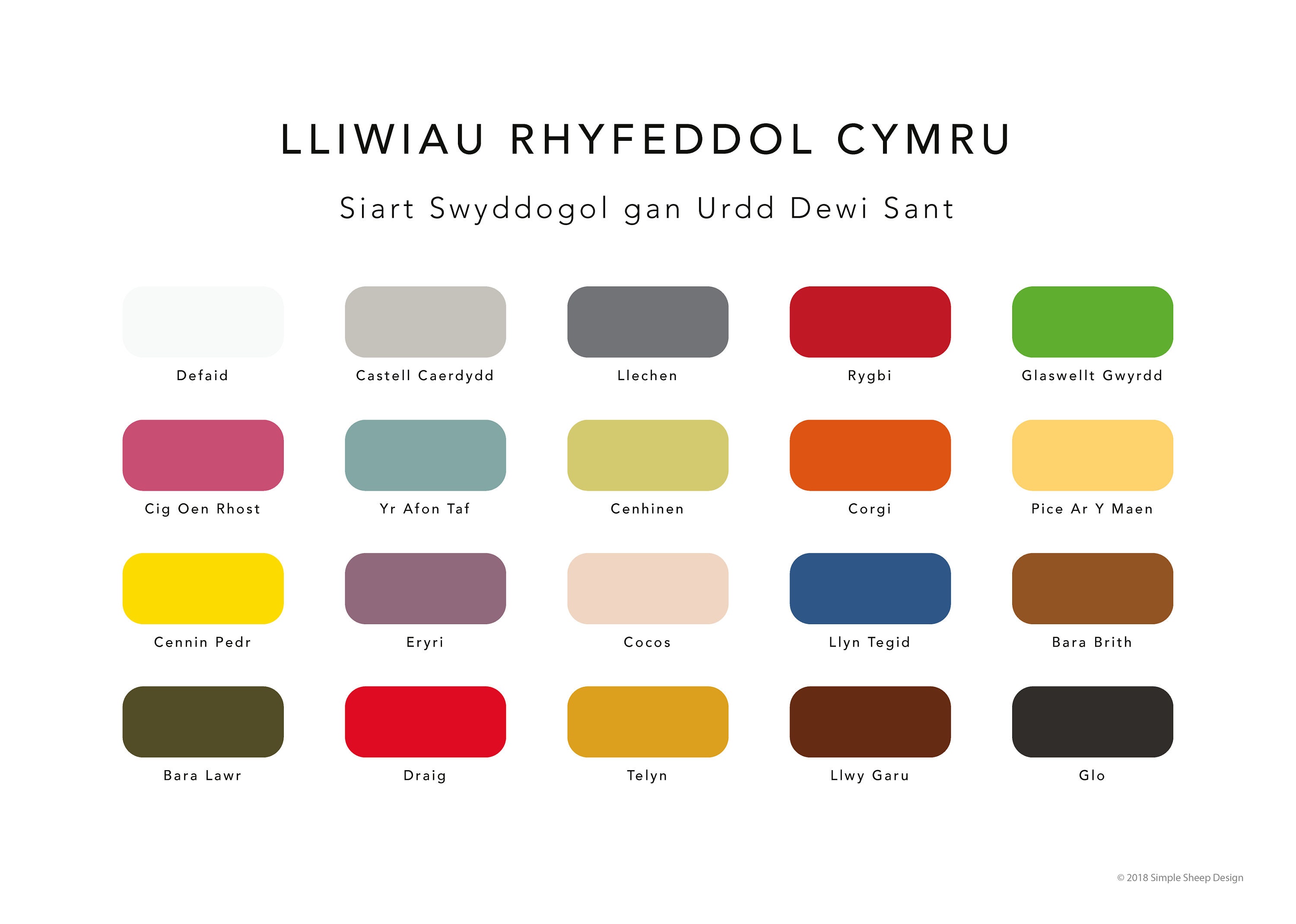 Cymraeg / the Wonderful Colours of Wales Print / Welsh / Welsh Paint ...