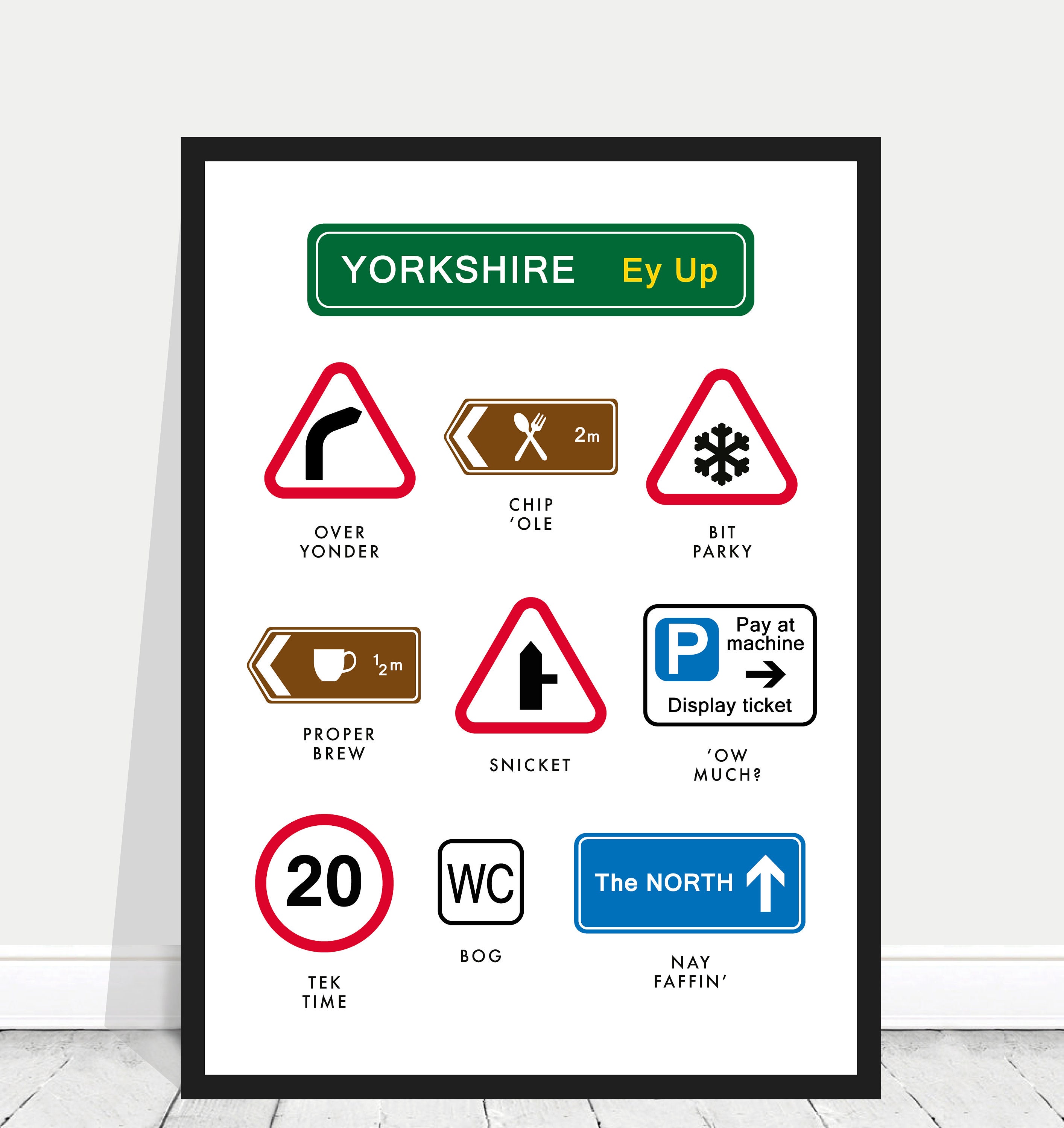 Yorkshire Poster / Yorkshire Print / Yorkshire Signs / Yorkshire ...