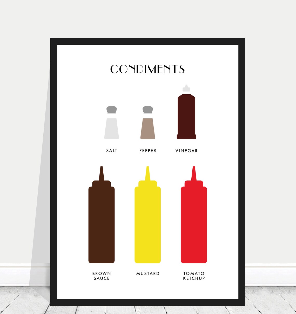 Condiments Print / Condiments Poster / Sauces Poster / Table Sauces ...