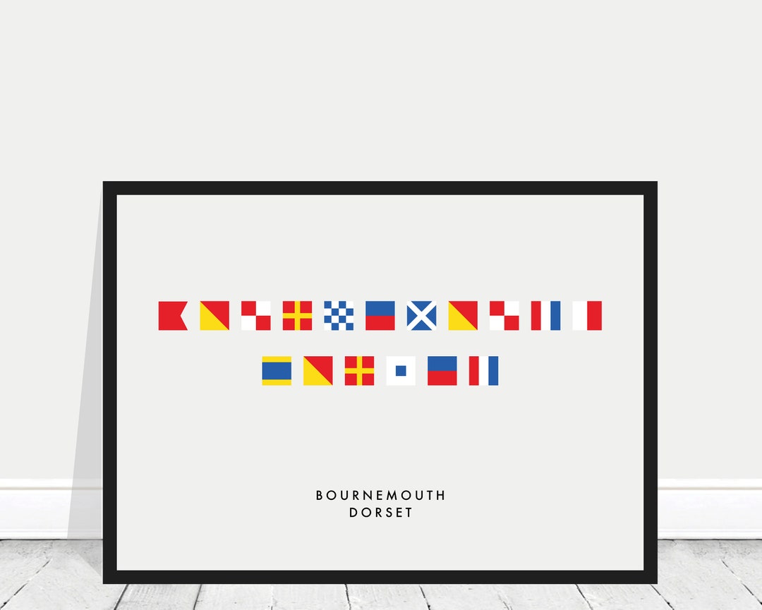 Bournemouth Poster / Bournemouth Print / Bournemouth Nautical - Etsy