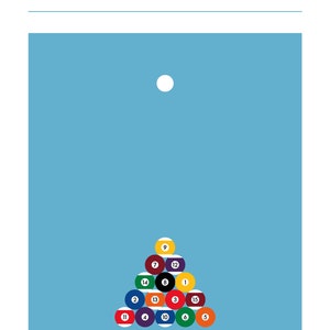 Eight Ball Pool Poster / 8 Ball Print / American Pool Poster ...
