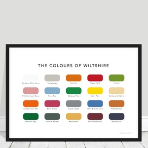 The Colours of Wiltshire Print / Wiltshire Paint Chart / Wiltshire Home ...