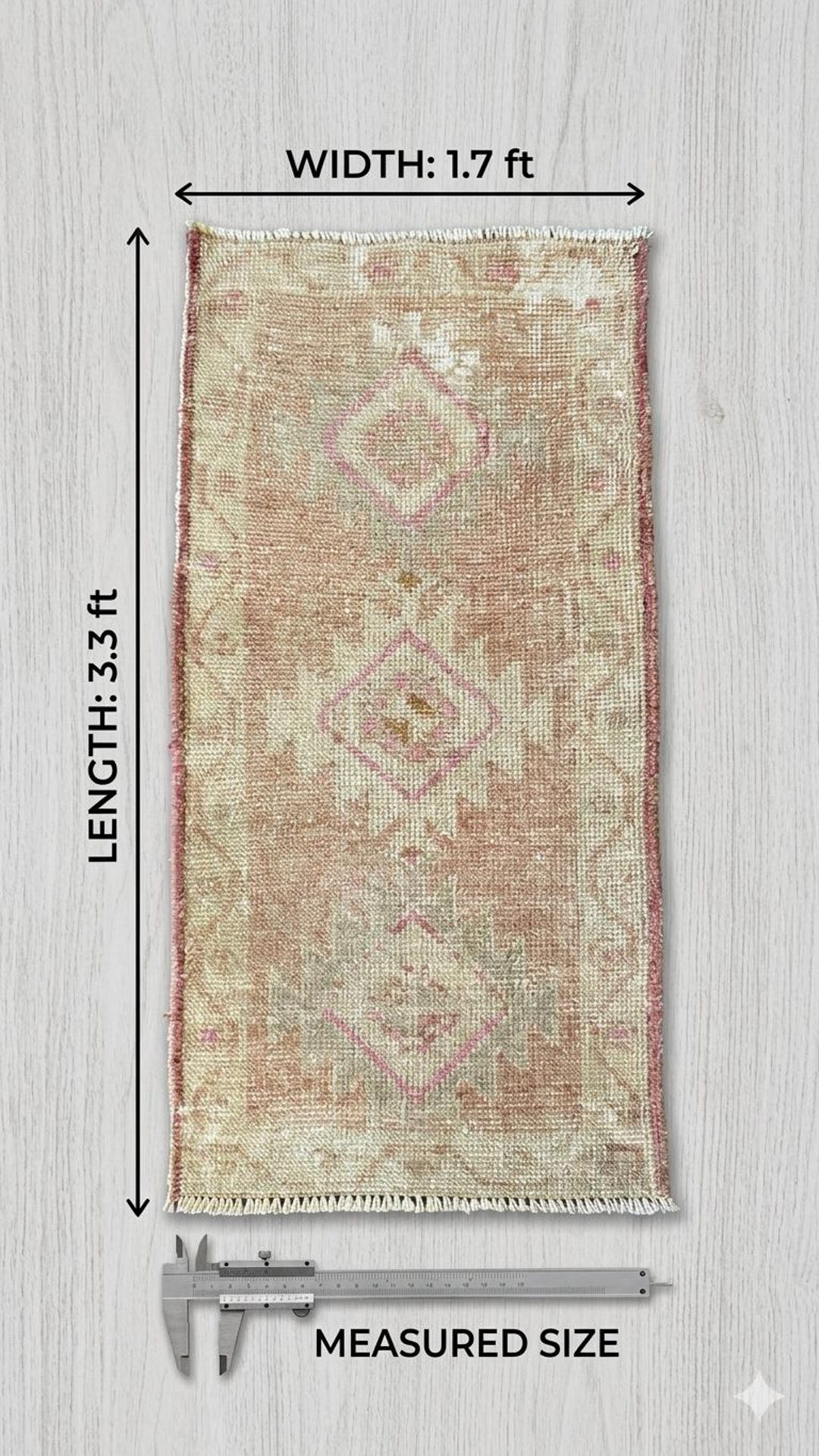 Vintage Hand-knotted Wool Rug, Faded Kilim Runner, Neutral Entryway ...