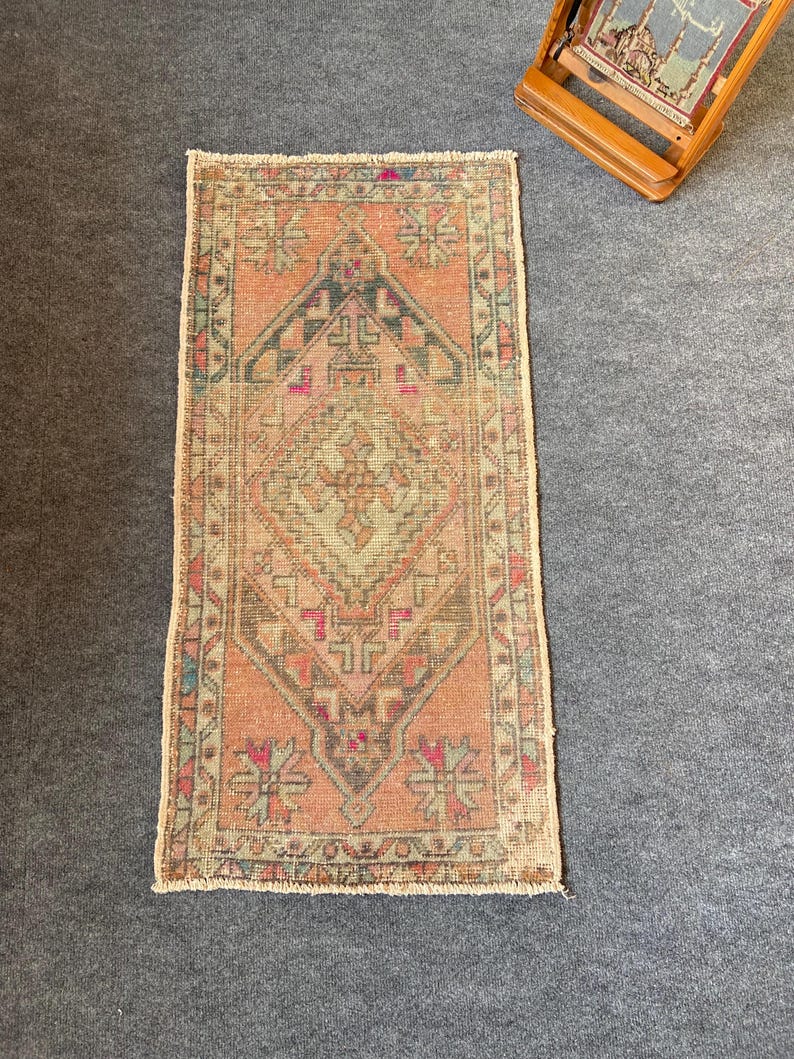 Vintage Turkish Wool Rug, Muted Pastel Boho Anatolian Decor, 2x3 ...