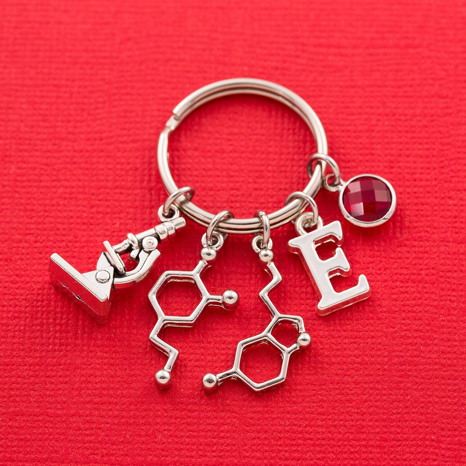 Personalized microscope keychain microscope keyring | Etsy