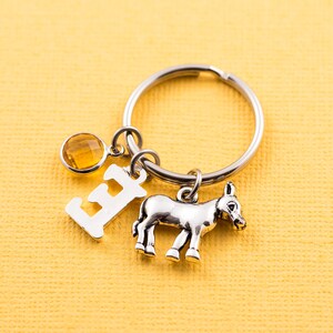 Donkey Keychain Donkey Keyring Custom Keychain Birthstone - Etsy UK