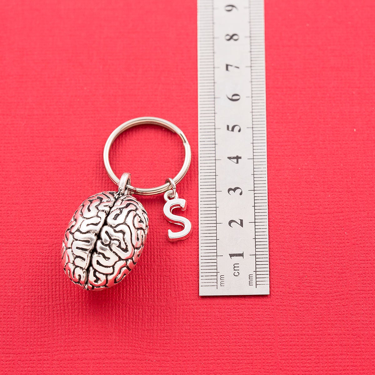 Human Brain Keychain Brain Keyring Personalized Keyring | Etsy UK