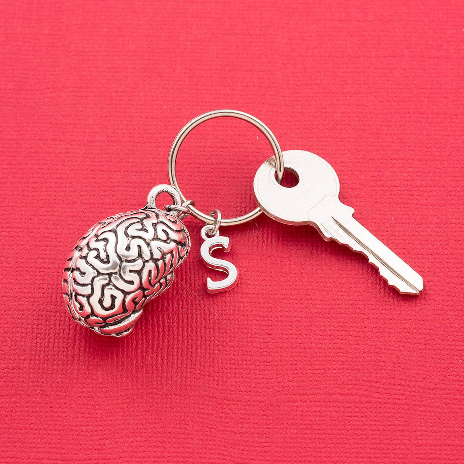 Human Brain Keychain Brain Keyring Personalized Keyring | Etsy UK