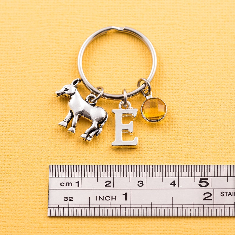 Donkey Keychain Donkey Keyring Custom Keychain Birthstone - Etsy UK