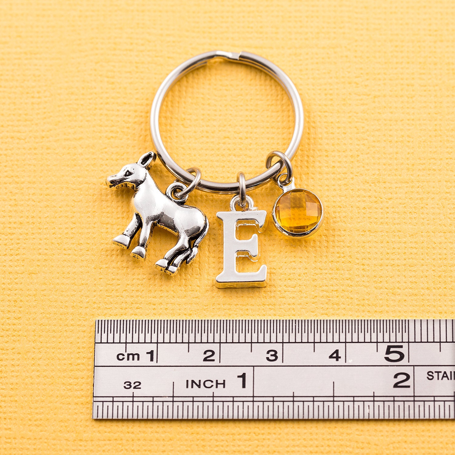 Donkey Keychain Donkey Keyring Custom Keychain Birthstone - Etsy UK