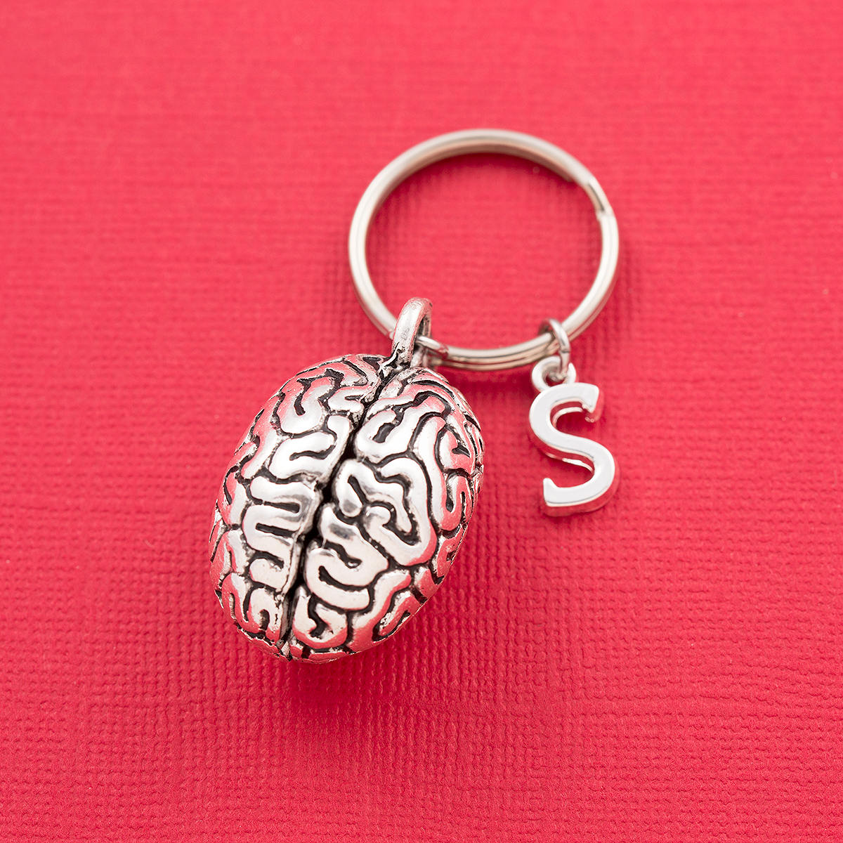 Human Brain Keychain Brain Keyring Personalized Keyring | Etsy UK