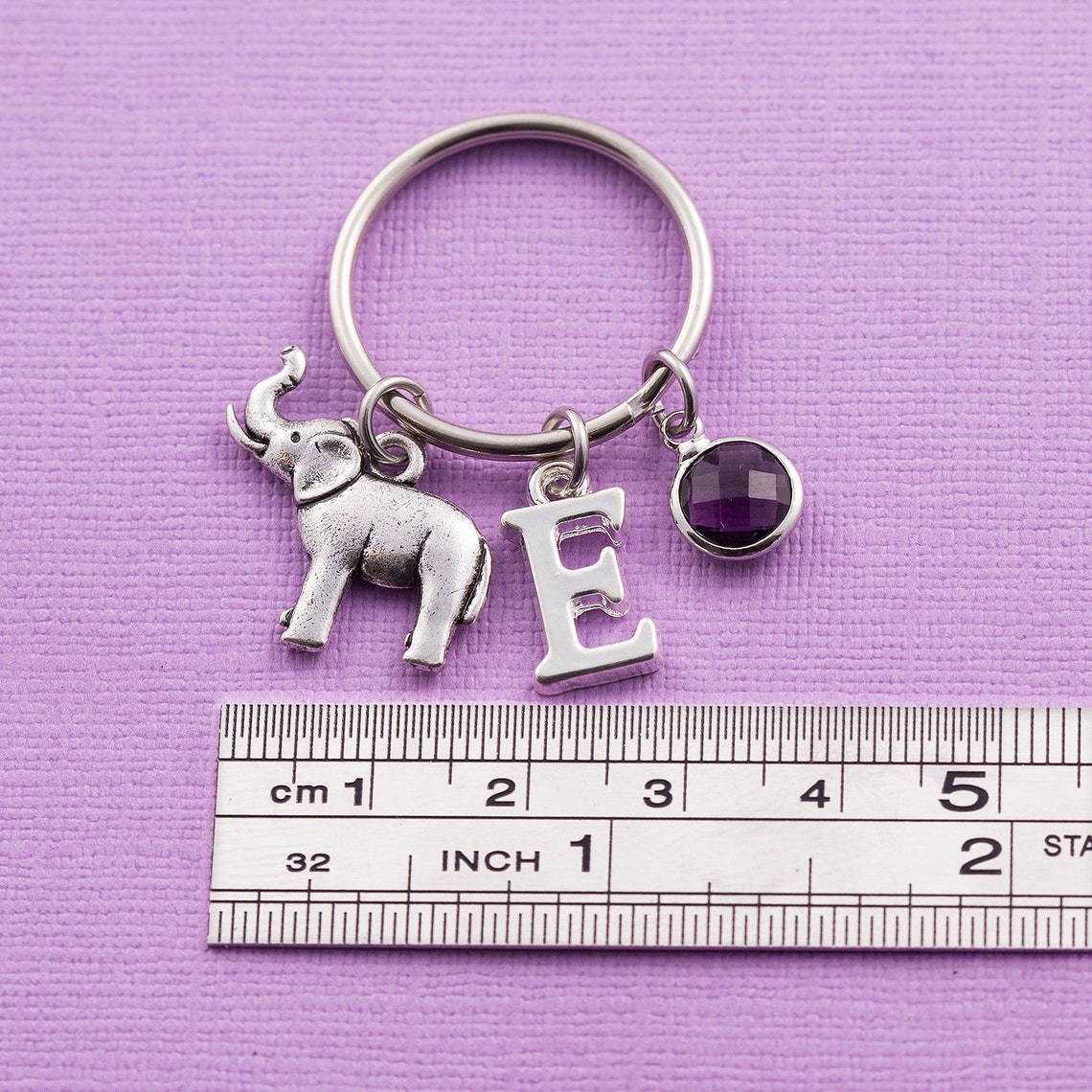 Elephant Keychain Personalized Elephant Keyring Animal | Etsy UK