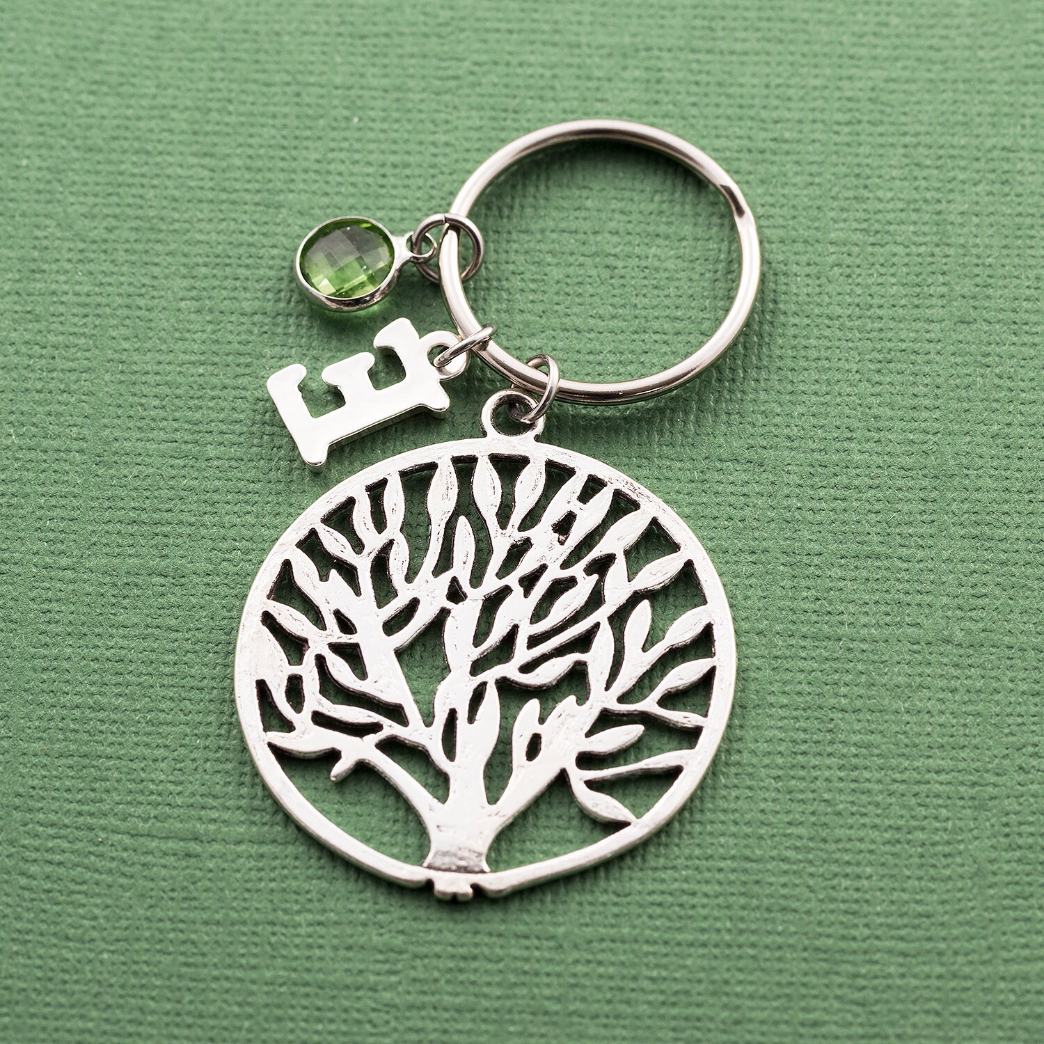 Personalized Tree Keychain Tree of Life Keyring Personalized - Etsy