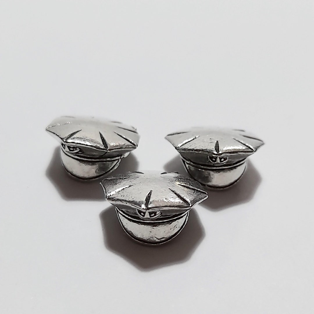 12 X POLICE OFFICER Octagonal Peaked Cap HATS Small Charms Pendants Qty ...