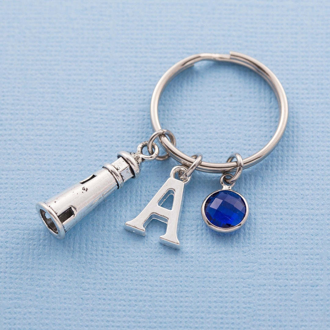 Personalized Lighthouse Keyring Custom Keychain Nautical - Etsy UK