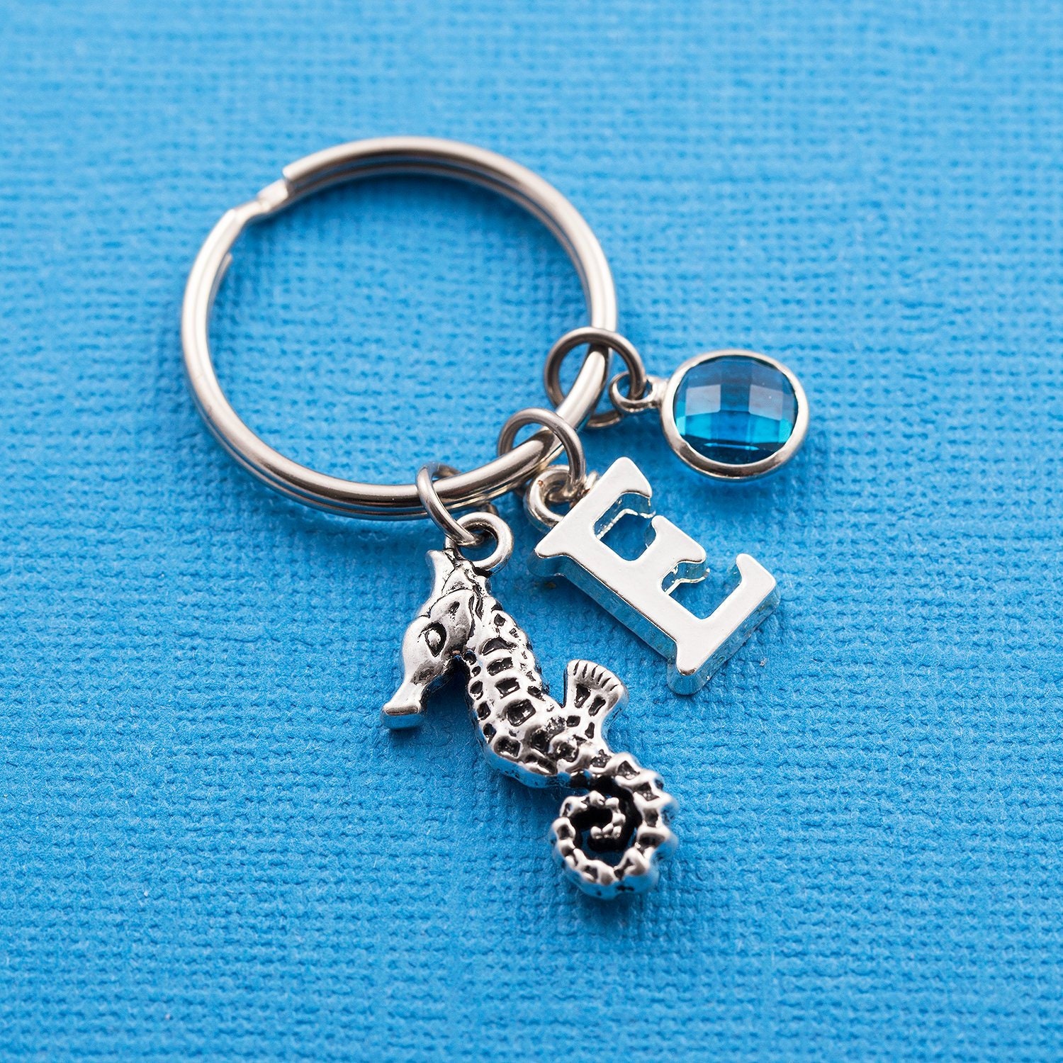 Personalized Seahorse Keychain Seahorse Keyring Personalized | Etsy