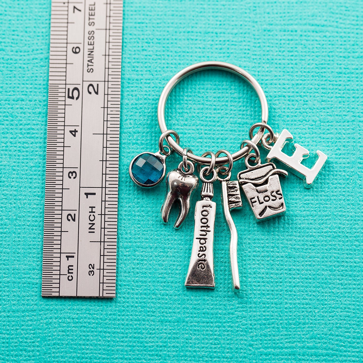 Personalized Dentist Keychain Dentist Keyring Custom | Etsy