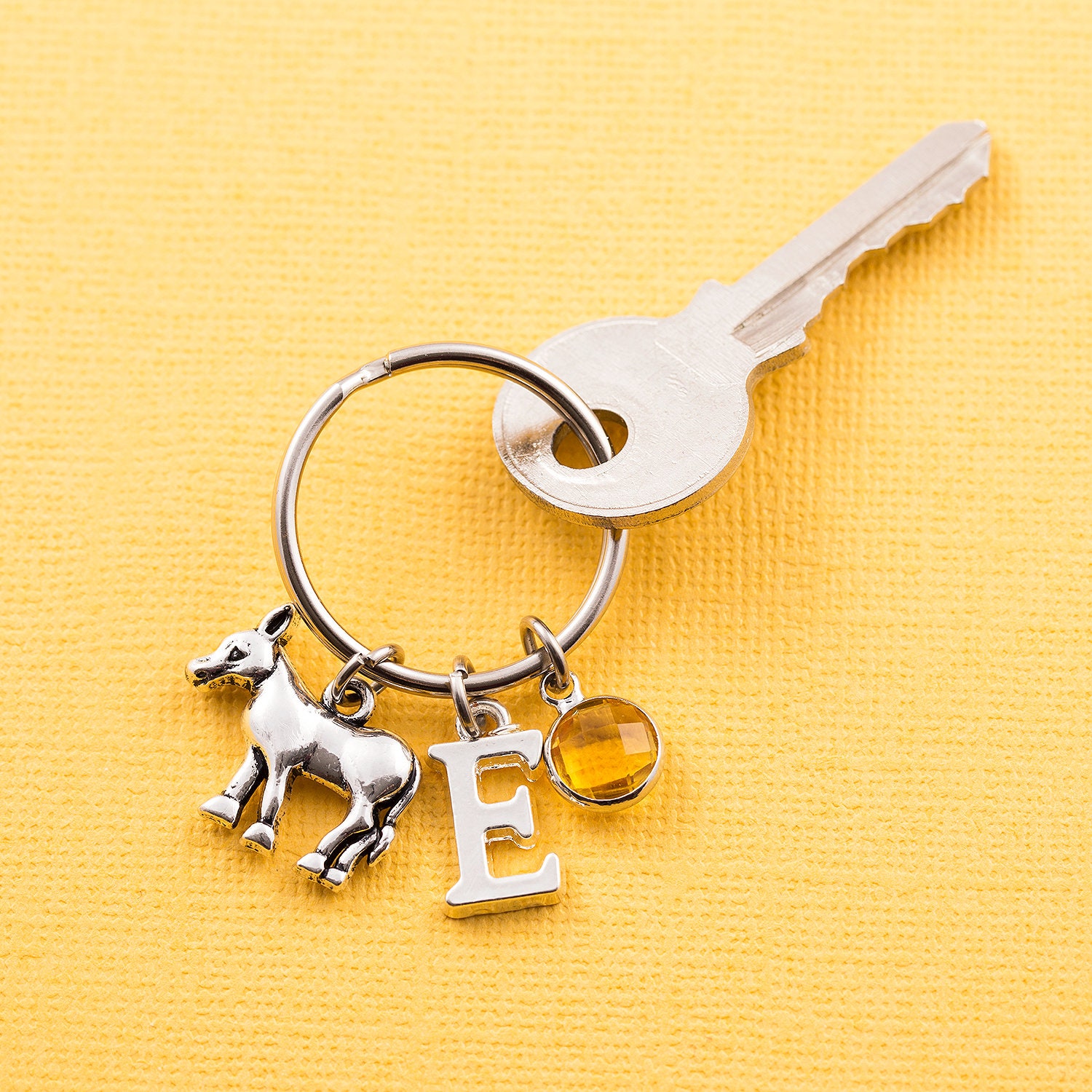 Donkey Keychain Donkey Keyring Custom Keychain Birthstone - Etsy UK