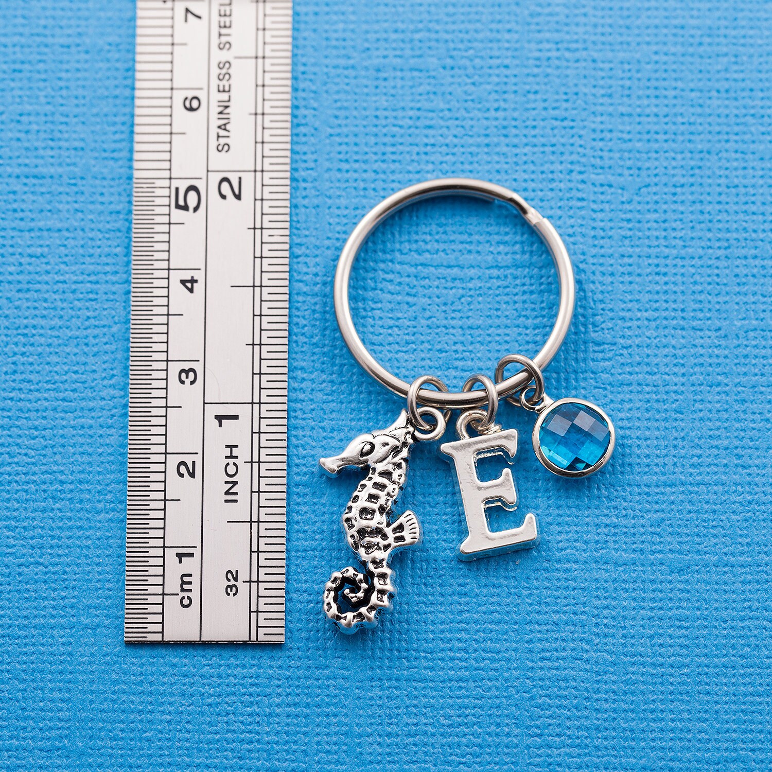 Personalized Seahorse Keychain Seahorse Keyring Personalized | Etsy