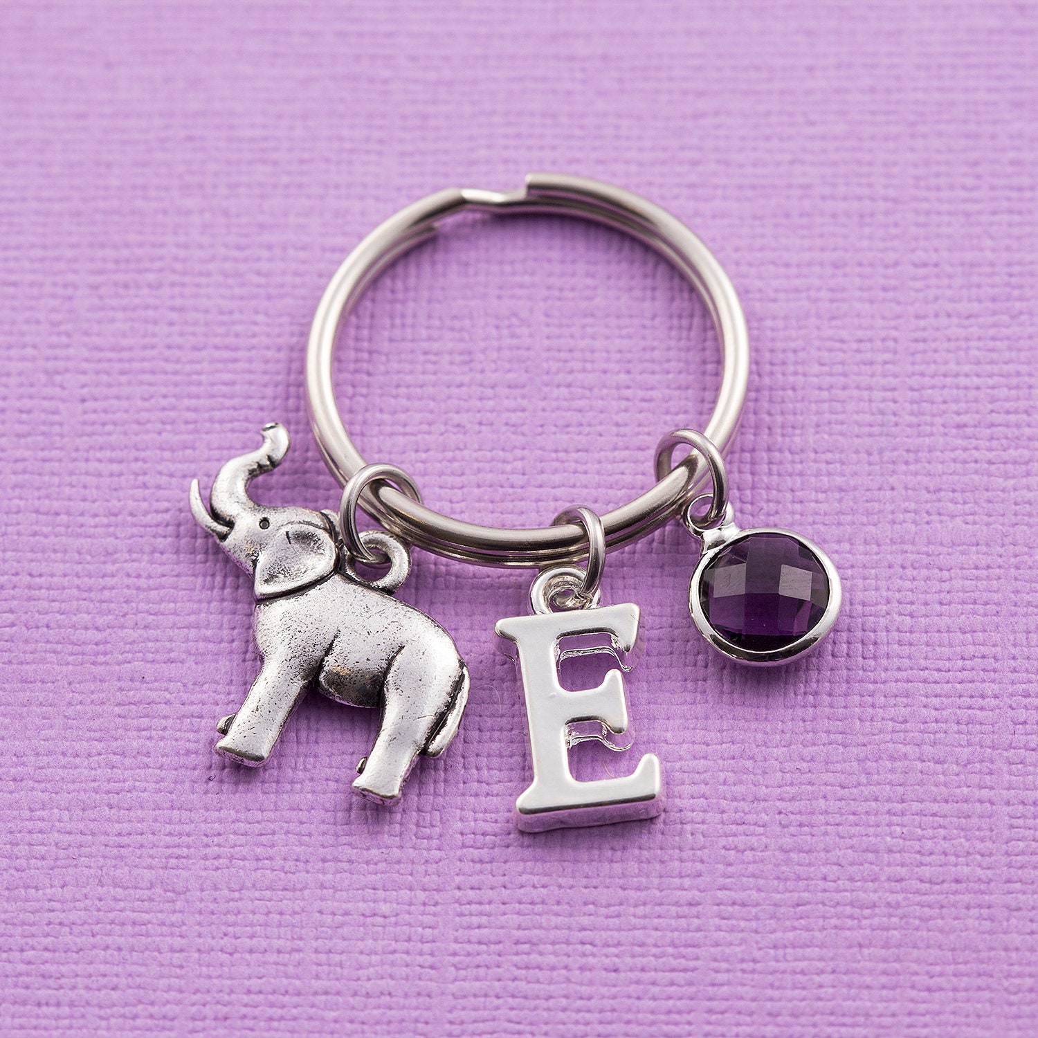 Elephant Keychain Personalized Elephant Keyring Animal | Etsy UK