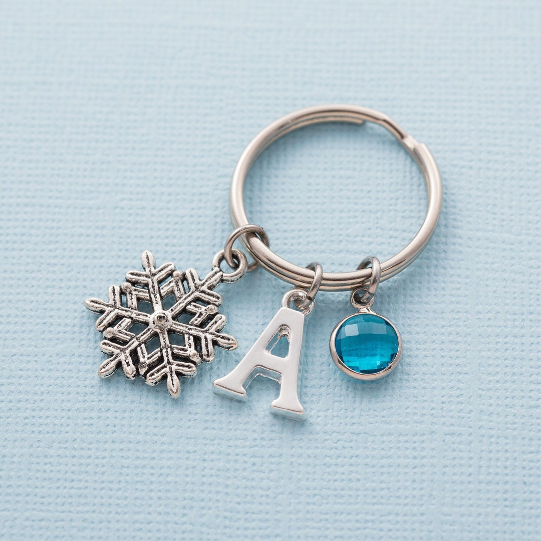 Personalised Snowflake Keyring Snowflake Keychain Winter - Etsy